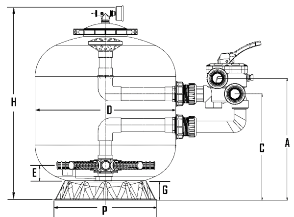 HT-CG Blown HDPE Sand Filter - Side Mounted - Hidrotermal® Online Store ...